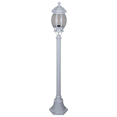 Period Single Head Short Post Light - White Finish B22 Made In Italy ...