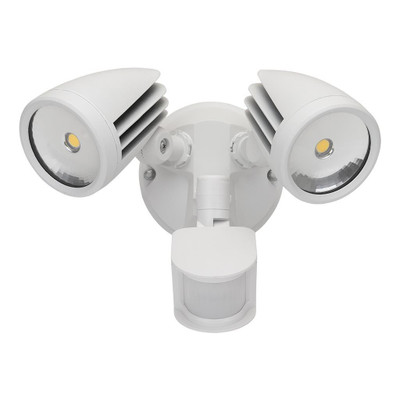Twin 30W LED Tricolor Spotlight with Sensor White | Lighting Style