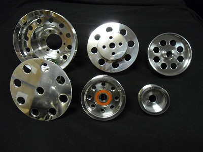 Billet Aluminum 6 piece Pulley set
