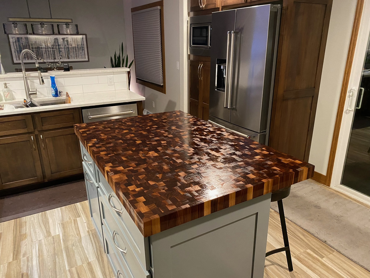 End Grain Butcher Block Countertops Wood Grains – NOLA BOARDS