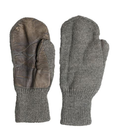 Swiss Armed Forces Wool/Ltr Mittens - CampXSurplus