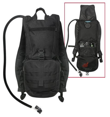 Rothco Rapid Trek Hydration Pack - Black - CampXSurplus