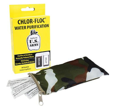 Chlor Floc Military Water Purification Powder Packets - CampXSurplus