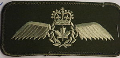 Patch - Canadian Air Force CAF Pilot Wings Squadron Olive Drab ...