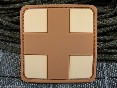 PVC Redcross Medic - Desert - Morale Patch - CampXSurplus