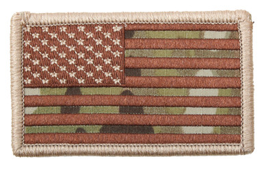 Rothco American Flag Patch - Hook Back - Multicam - CampXSurplus