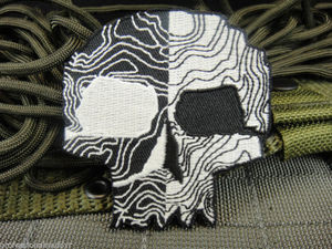 Skull - Topographic - Morale Patch - CampXSurplus