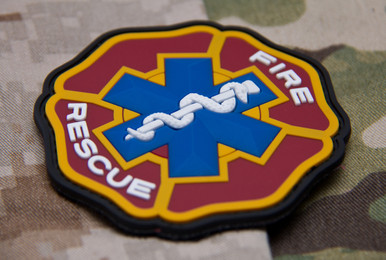 MIl-Spec Monkey Fire Rescue PVC - Morale Patch - CampXSurplus