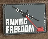 Raining Freedom 3D PVC Morale Patch - Full Color - CampXSurplus