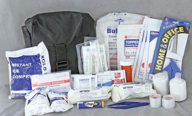 Elite First Aid FA181B New Platoon First Aid Kit - Black - CampXSurplus