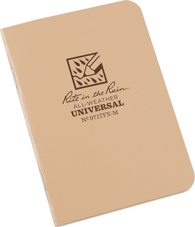 Mini Stapled Notebook 3 pack - Tan - CampXSurplus