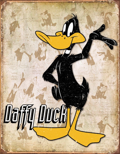Tin Sign 1852 Vintage Daffy Duck - CampXSurplus