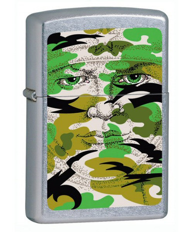 Zippo Hidden Face Street Chrome - CampXSurplus