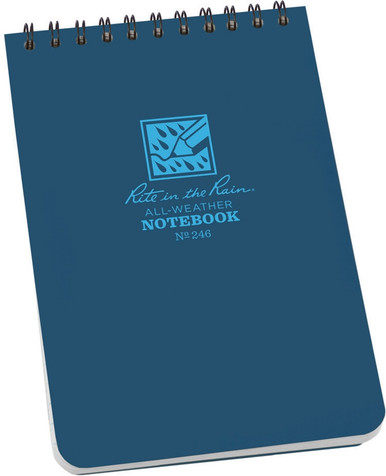 Top-Spiral Notebook 4x6 Blue - CampXSurplus