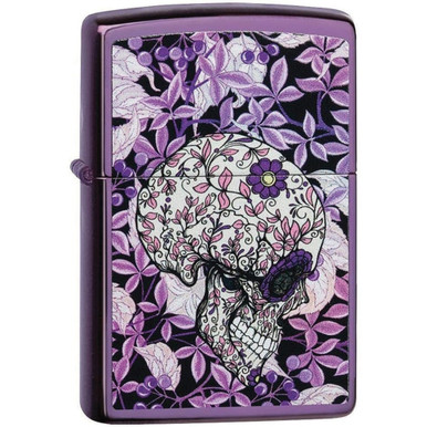 Floral Skull Lighter - CampXSurplus