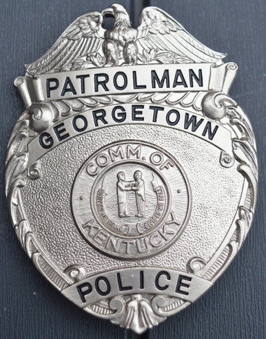 Georgetown KY Patrolman Police Officer Badge - CampXSurplus