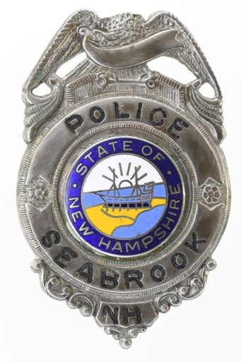 Obsolete Vintage Seabrook NH Police Badge - CampXSurplus