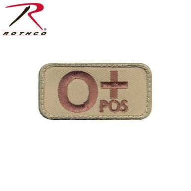 Rothco O Positive Blood Type Morale Patch - CampXSurplus