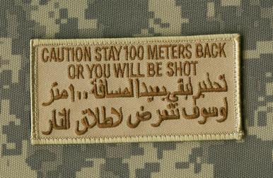 Caution Stay Back Moral Patch - CampXSurplus