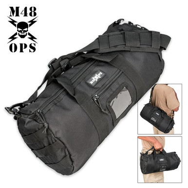 M48 Gear Tactical Military Overnight Duffle Bag Black - CampXSurplus