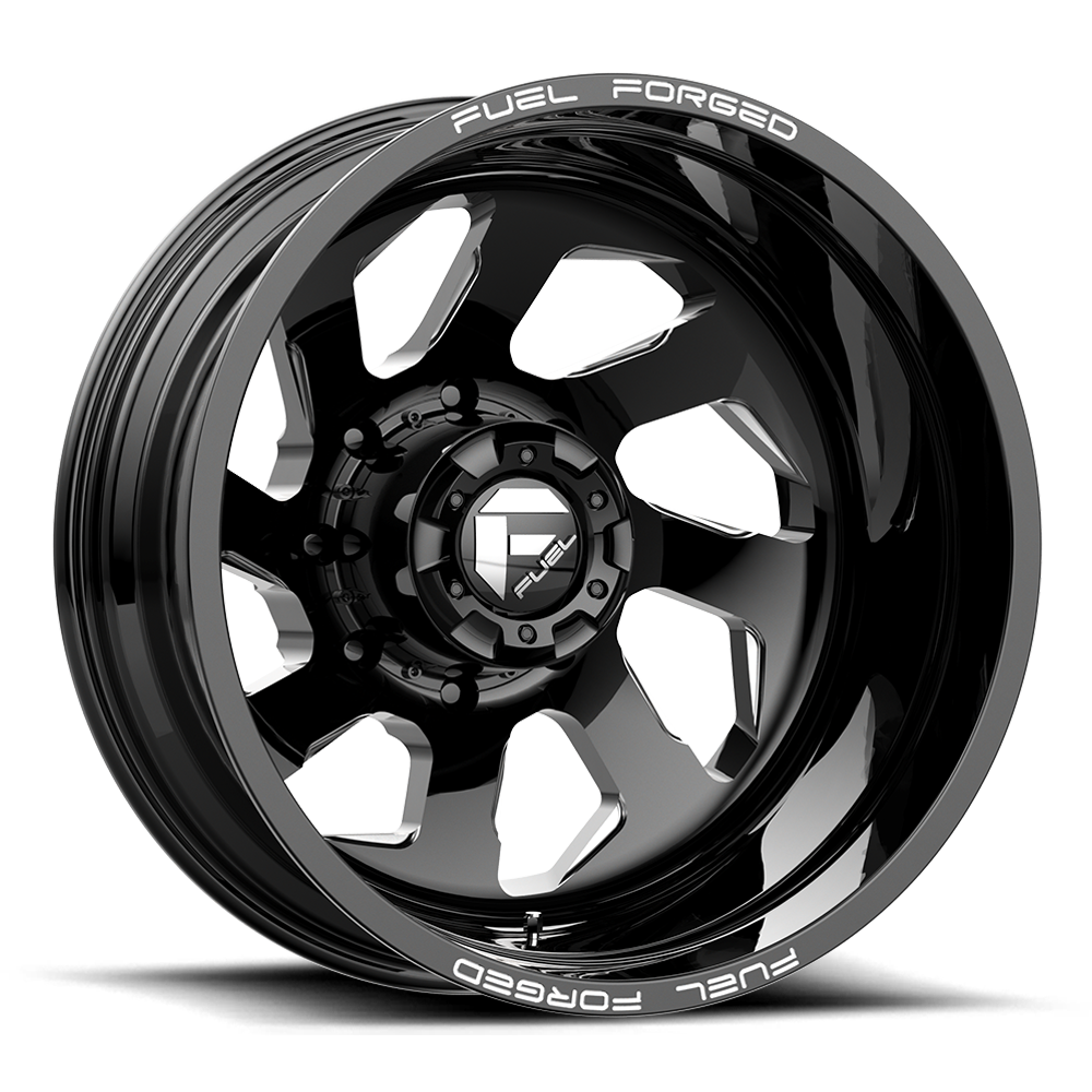 20, 22, 24 Fuel FF39D Black/Machined for Dually Trucks with 8 & 10 Lugs ...