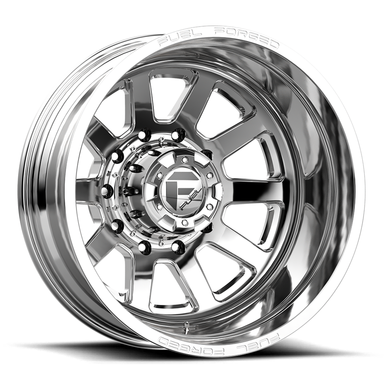 20, 22, 24 Fuel FF09D Polished for Dually Trucks with 8 & 10 Lugs F450