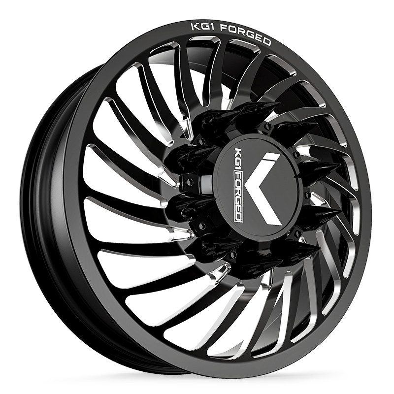 KG1 Forged KD023 Bender-D Gloss Black/Machined | Dually Wheels