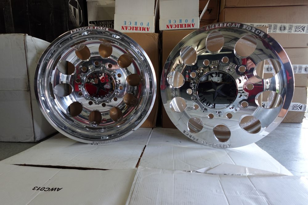 24 x 8.25 American Force Haul Polished DRW | Dually Wheels