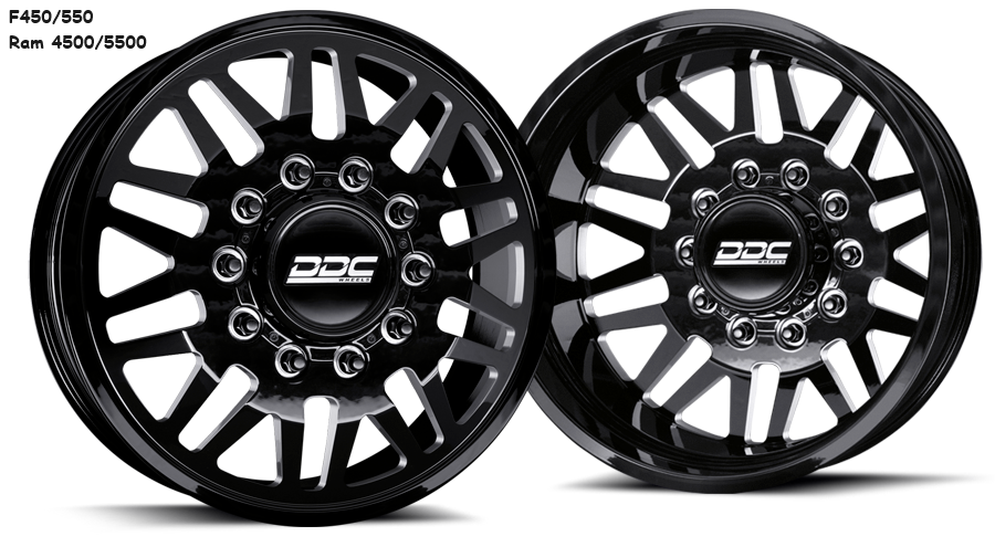 DDC Aftermath Black/Milled | Dually Wheels