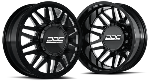 20 & 22 DDC Aftermath Black/Milled Dually Wheels