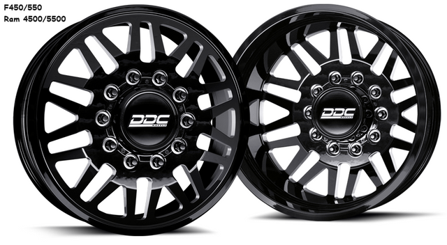 DDC Aftermath Black/Milled | Dually Wheels