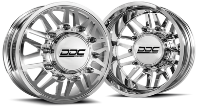 20 & 22 DDC Aftermath Polished Dually Wheels