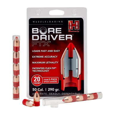 Hornady Bore Driver Muzzleloader Bullet 50 cal. 290 gr. Bore Driver FTX ...