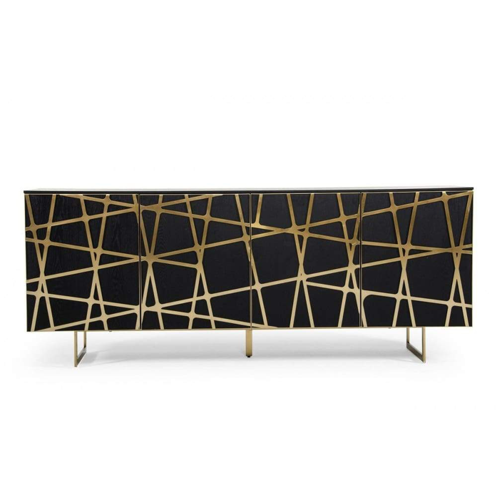 Arianna Modern Black & Gold Buffet