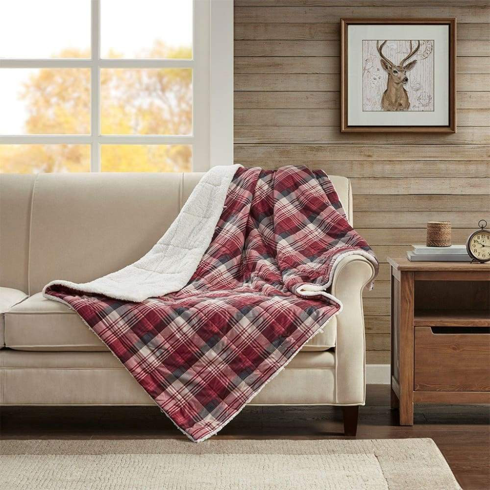 Tasha Quilted Throw Red - Designdistrict