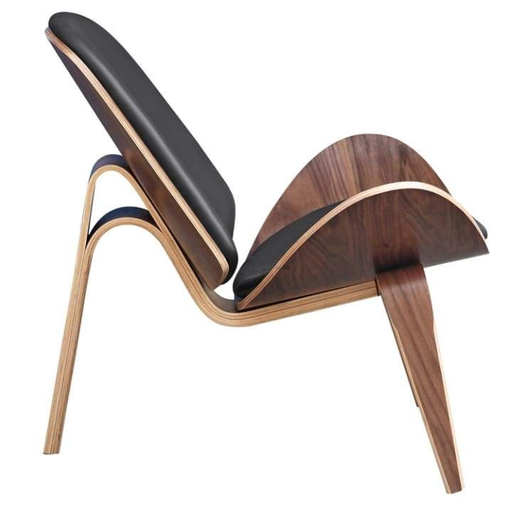 Shell Chair Black Leather - Designdistrict