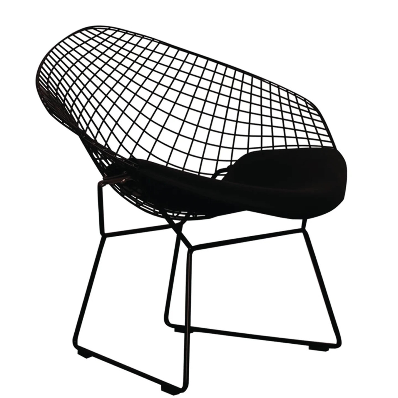 Diamond Wire Chair, Black