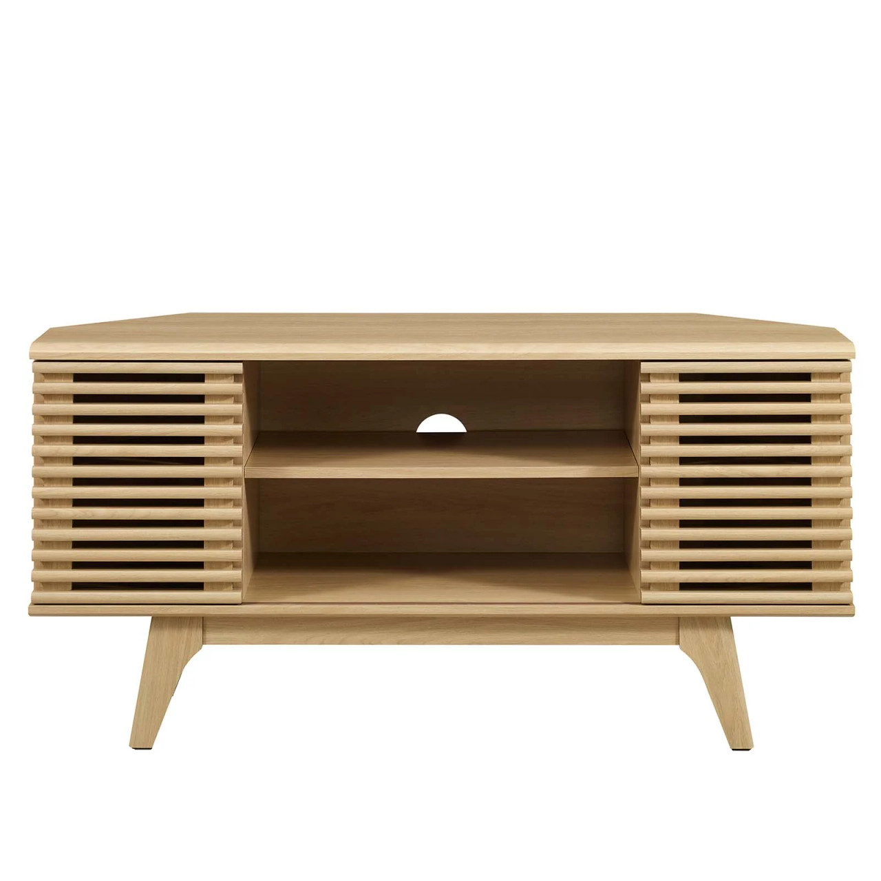 Frank Lloyd 46 Corner TV Stand Natural