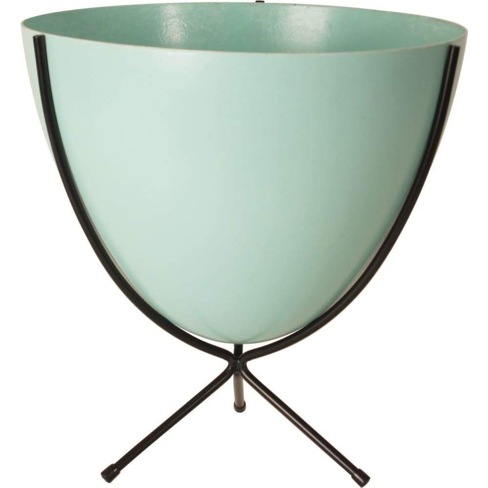Mid Century Bullet Planter Rattan - Designdistrict