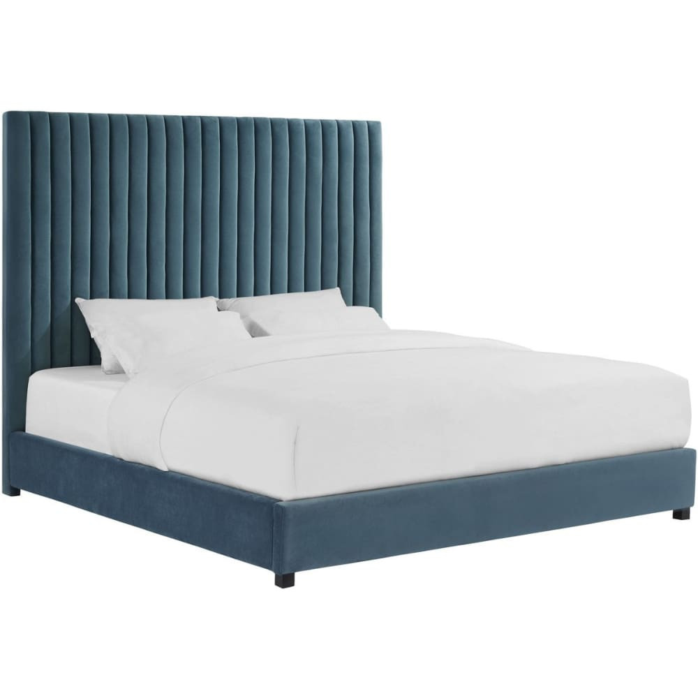 Arabelle Sea Blue Bed in King - Designdistrict
