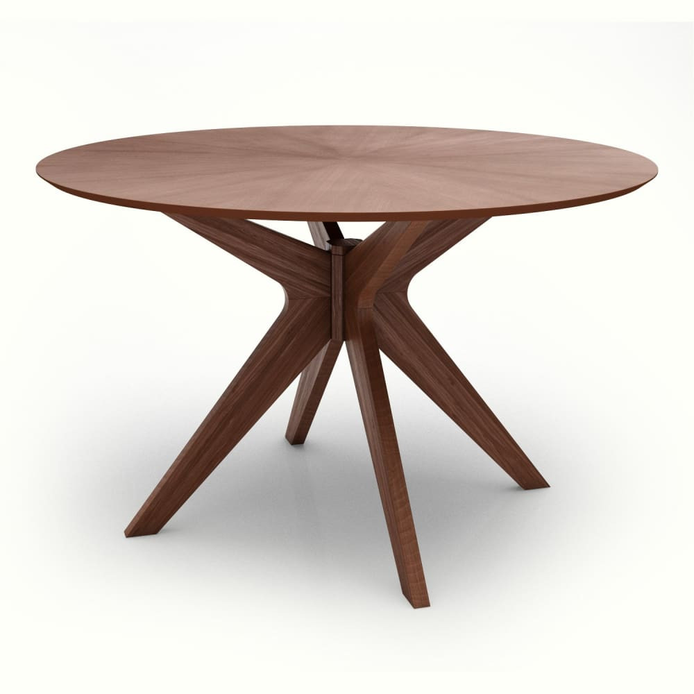 Star 44 Inch Round Dining Table Walnut - Designdistrict