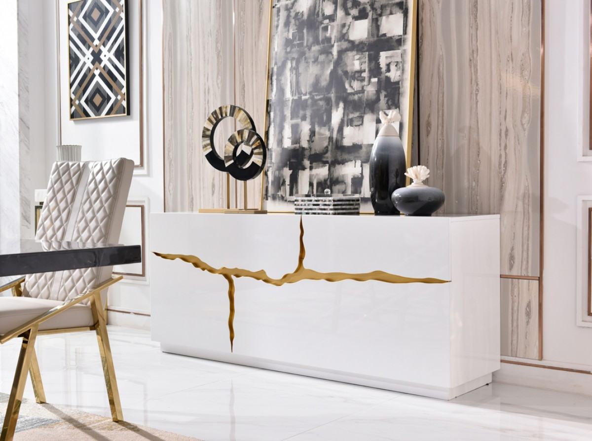 Arianna Modern Black & Gold Buffet