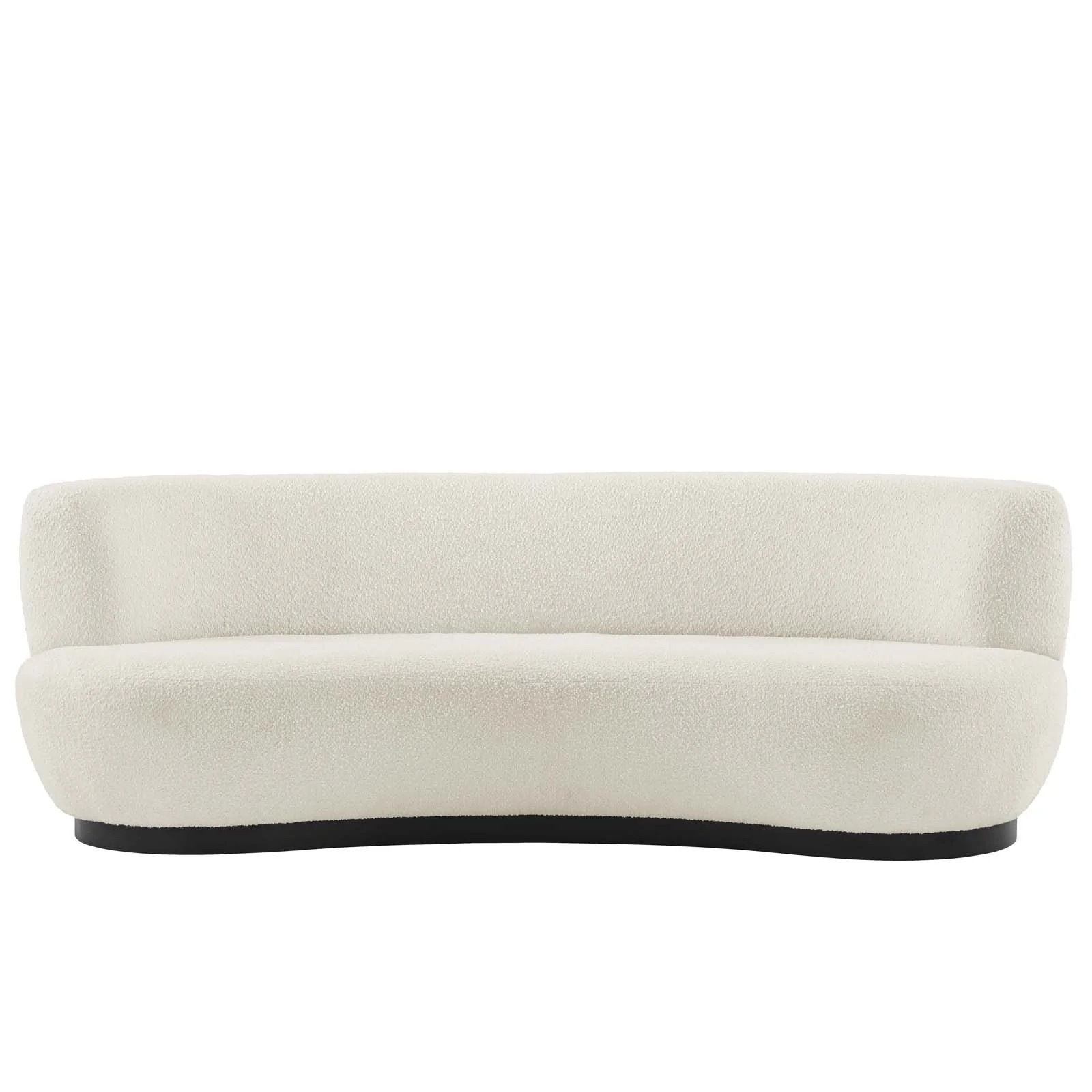 Kendall Sofa, Gold Matte Base, Ivory Boucle