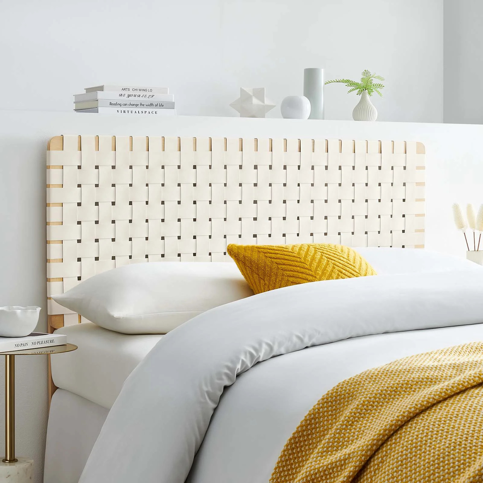 Syracuse Vegan Leather Weave Headboard, Twin