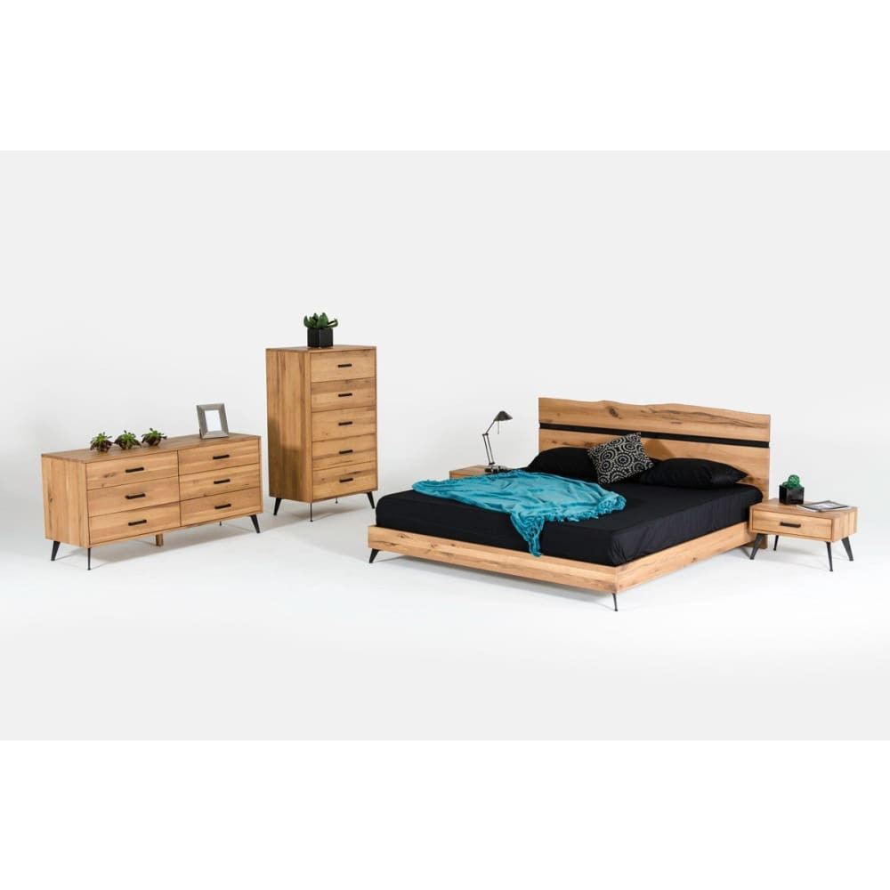 Ace Modern Drift Oak Bed - Designdistrict