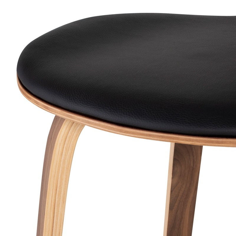 Cherner Premium Bar Stool in Black Leather - Designdistrict