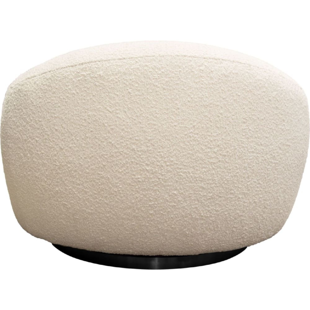 Pascal Swivel Accent Chair in Bone Boucle Textured Fabric