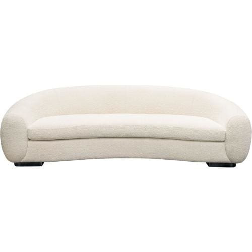 Pascal Swivel Accent Chair in Bone Boucle Textured Fabric
