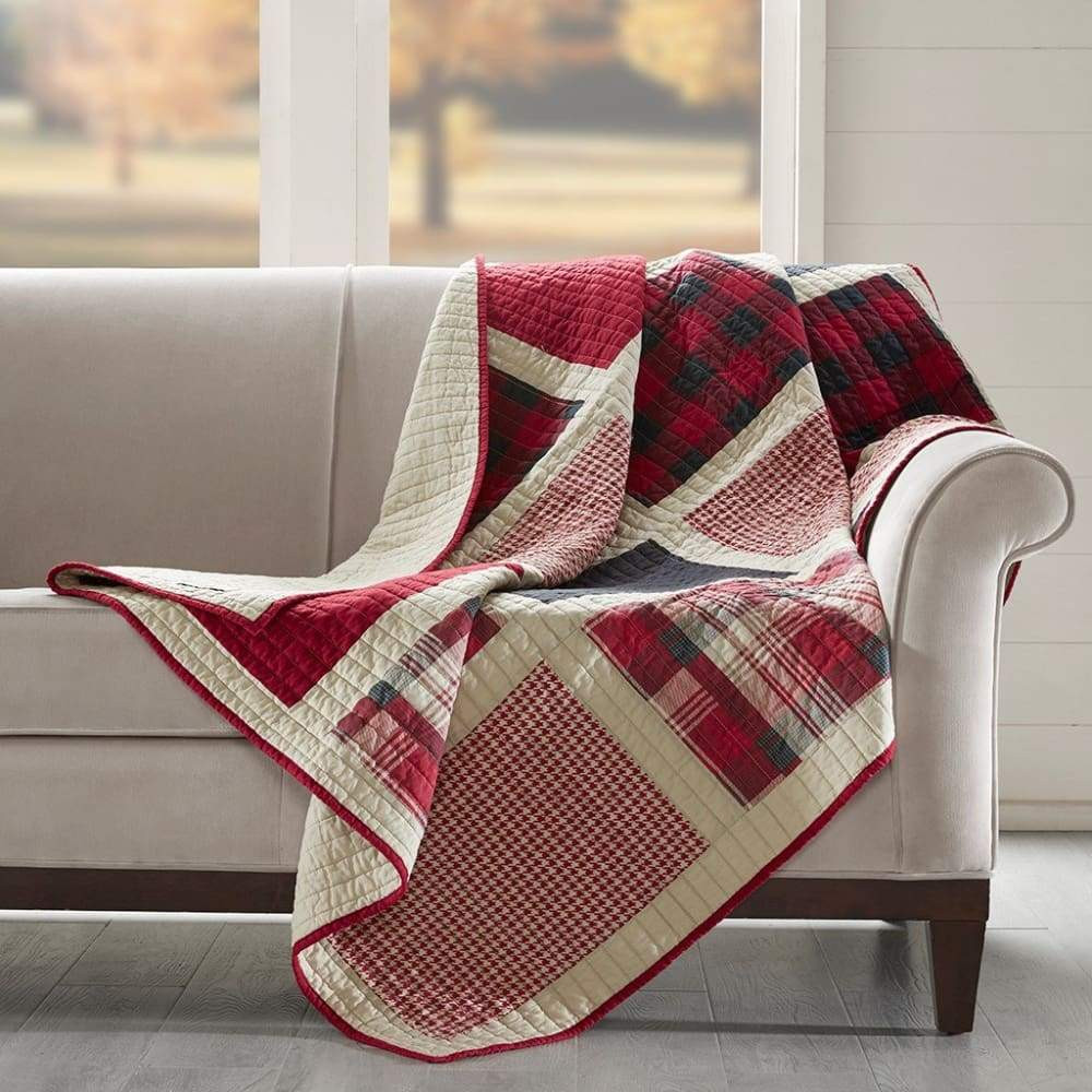 Tasha Quilted Throw Red - Designdistrict
