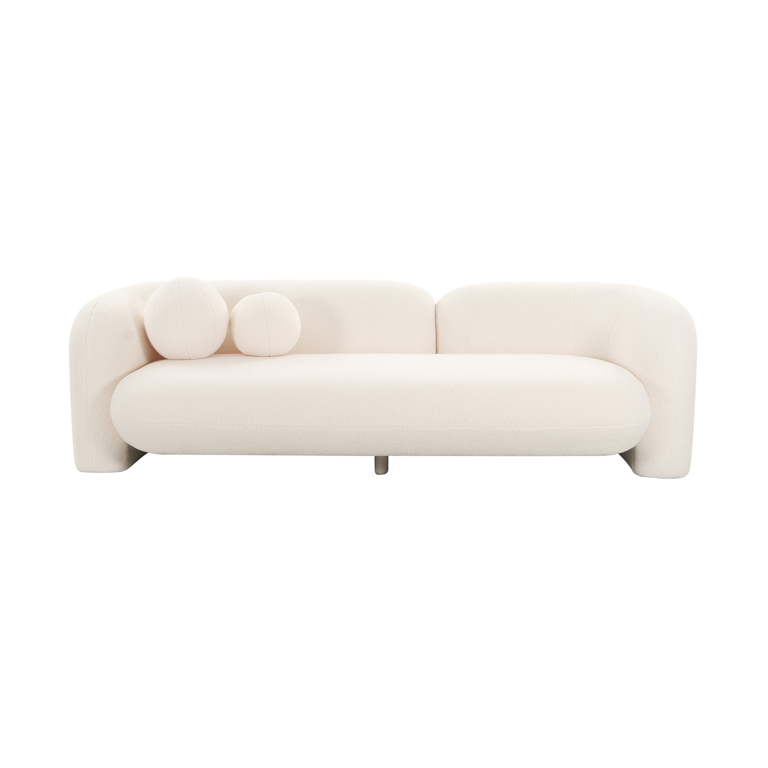 Leone Grey Faux Shearling Sofa